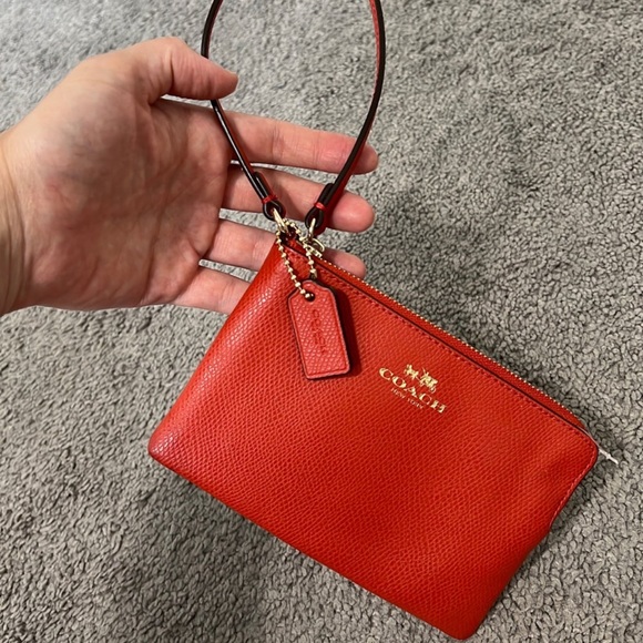 Coach | Bags | Coach Sunset Red Wristlet | Poshmark